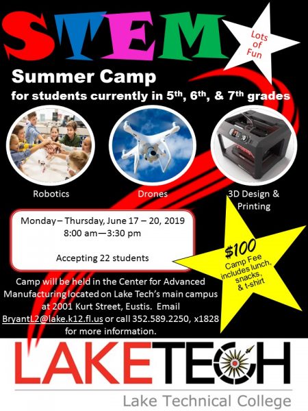 Lake Tech is Stem-ulating Young Minds This Summer Robotics, STEM, Summer Camp Lake Technical ...